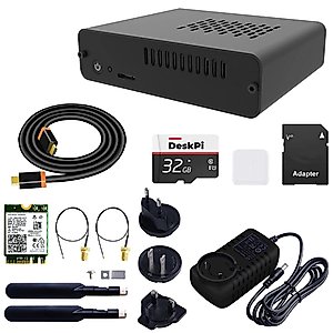 GeeekPi Jetson Nano Case, DeskPi Nano with Cooling Fan Heatsink & 32GB Card & 4K HDMI Cable for NVIDIA Jetson Nano (B01 Version) Developer Kit Small AI Powerful Computer