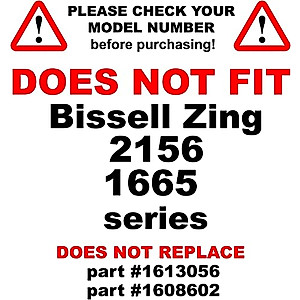 HQRP 2-Pack Dirt Cup Filter Assembly compatible with Bissell 6489, 64892, 64894 Bagless Canister Vacuum Cleaner, parts 203-1772 and 203-1532 Replacement