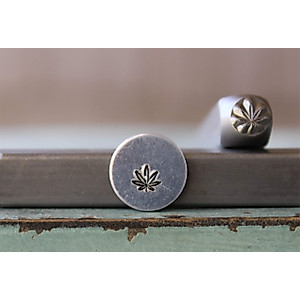 5mm Hemp Pot Leaf Metal Punch Design Stamp - Supply Guy - CH-387