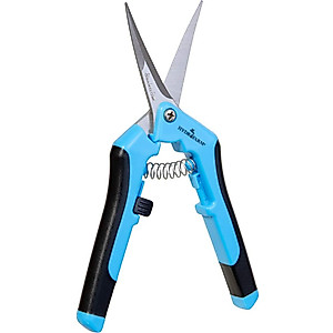 Hydrofarm HGPP400C Precision Curved Blade Pruners, 1-Pack, Blue