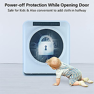 Bonnlo 13.2 Portable Clothes Dryer, 3.5 Cu.Ft High End Front Load Tumble Laundry Dryer with LED Touch Screen, Stainless Steel Tub, 1300W, White