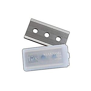 Martor 37040 Industrial Cutter Blade with Square Ends, Metal, 43 mm x 22.2 mm x .4 mm, Silver (Pack of 100)