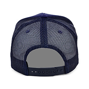 Lids Blank Basic Foam Trucker Adjustable Snapback Hat Navy/Navy