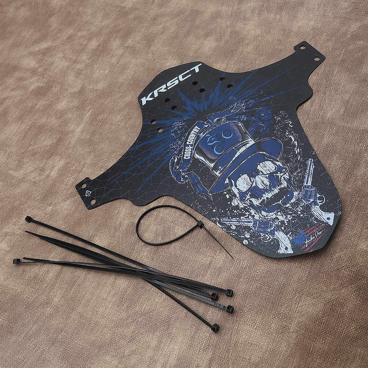 Micro Traders 2X MTB Bicycle Mudguards Kit Black Blue Mountain Bike Front Rear Splash Mud Guards Ultra Thin Fit for 26“ 27.5” 29“ Wheel