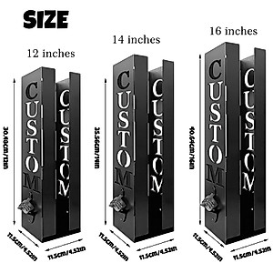 Qingxily Custom Can Cooler Holder Wall Mounted with Bottle Opener Personalized Beer Can Sleeves Storage Organizer Customized Cooler Dispenser with Name for Home Bar