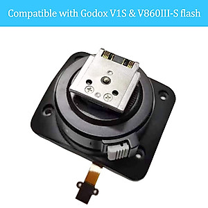 Godox V1S V860III-S Hot Shoe Replacement Mount Foot, Speedlite Flash Repair Parts for V1 & V860III Sony Flash Hot Shoe Replacement (Upgrade Metal Version)