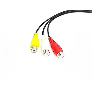 zdyCGTime Black 3.5mm Plug Male to 3 RCA Female Adaptor Audio Video Cable(25CM) (F/M))