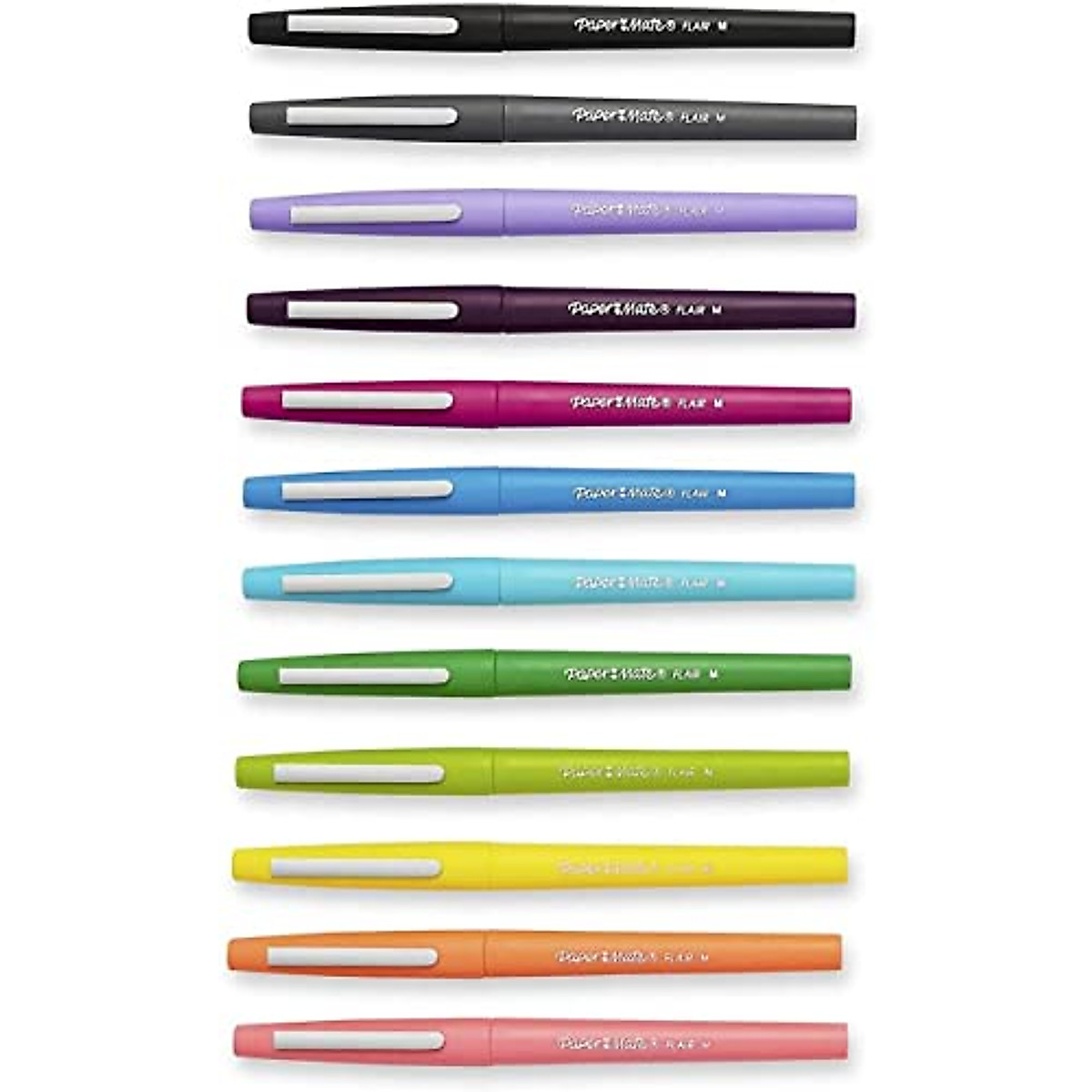 Paper Mate 1928605 Point Guard Flair Bullet Point Stick Pen, Assorted Colors, 7Mm, 12/Set (Pap1928605)