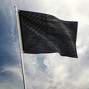 Jetlifee Black American Flags 3x5 Ft, Heavy Duty US Flags with Embroidered Star Sewn Stripes, Brass Grommets Black USA Flag, UV Protection for Outdoors All Black Flag