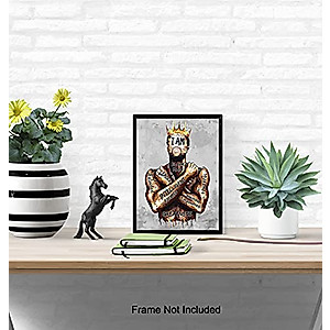 African American Wall Decor - Motivational Black Art - Black Man Positive Quotes Poster - Boys Bedroom Home Office Man Cave - Inspirational Encouragement Gifts for Men - Positive Affirmations Picture