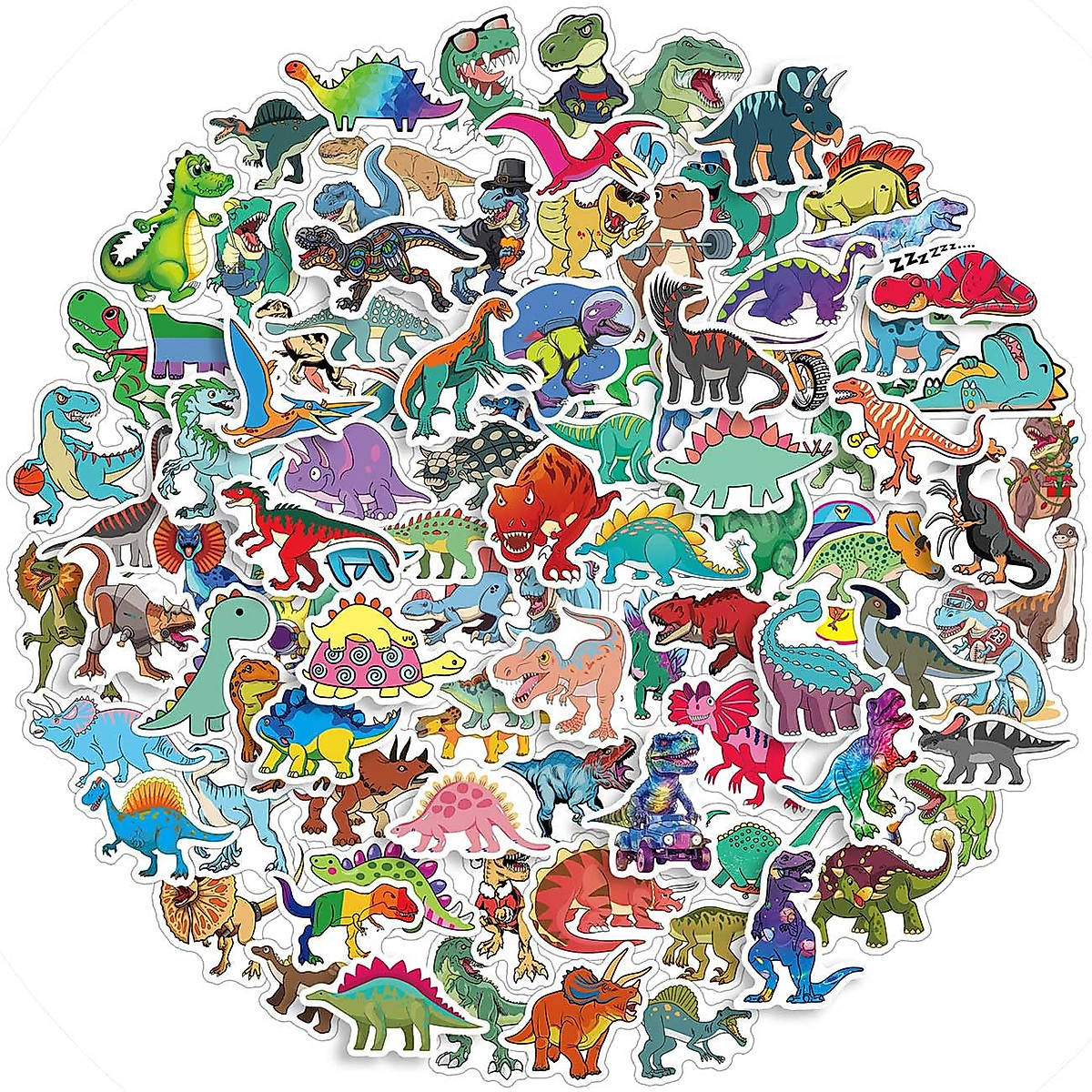 Dinosaur Stickers 100 Pcs Waterproof Vinyl Stickers for Water Bottles 2