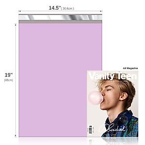 Fuxury Poly Mailers 14.5x19 Inch 100 Pcs, Waterproof Shipping Bags for Clothing, Strong Adhensive Shipping Envelopes for Small Business Suppliers, Self Seal Mailers Poly Bags Mailing Envelopes Purple