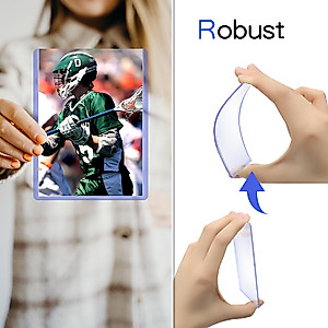 120 Pack 3x4 Inch Hard Plastic Card Sleeves, Card Protectors Hard Plastic for Baseball Card Protectors, Hard Card Sleeves for Game Card, Trading Card, Sports Card