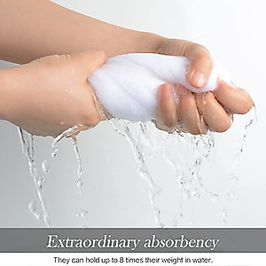 SINLAND Microfiber Face Cloths Reusable Makeup Remover Washcloths Super Soft and Absorbent Fingertip Face Towels for Sensitive Skin Women 12 x 12 Inch 3 Pack White