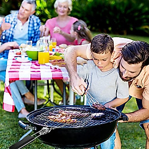 Stainless Steel Grill Basket Barbecue Grill Basket Portable Grill basket with Removable Handle,Perfect for Grilling Vegetables Fishes Shrimp Steak meat and more with Carrying Pouch,A Useful BBQ Tool