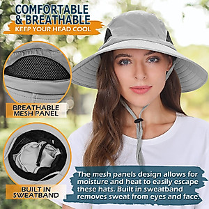 EINSKEY Unisex Sun Hat, Waterproof Wide Brim Bucket Hat Packable Boonie Hat for Fishing Hiking Gardening Safari Beach
