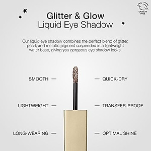 Stila Magnificent Metals Glitter and Glow Liquid Eye Shadow | Long Lasting Sparkle, Quick-Drying Eye Makeup | Lightweight Water Base | Bronzed Bell