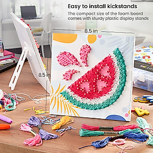 Arteza Kids String Art Kit, Set of 5 Assorted Designs, Plastic Pushpins, Art Supplies for Kids Craft Projects and Free Time Activities