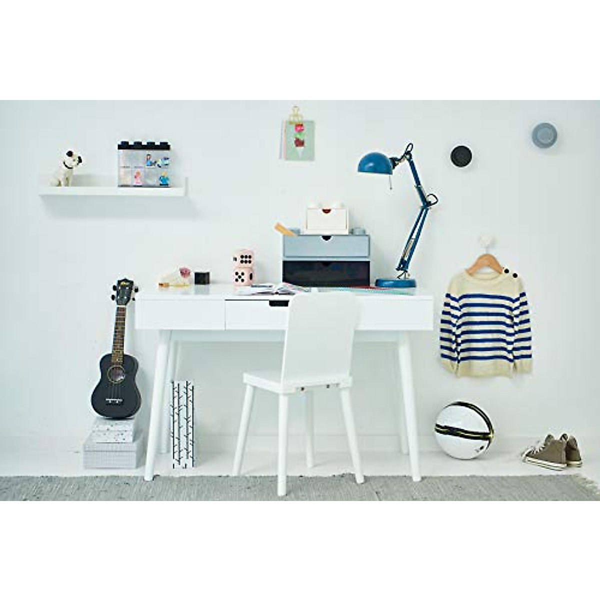 Room Copenhagen 40161733 Lego Wall Hanger Set, Black/Grey/White