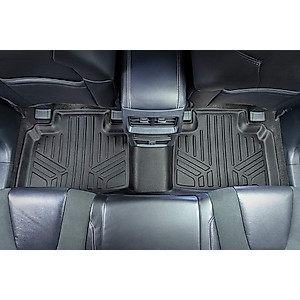 SMARTLINER All Weather Custom Fit Floor Mats 2 Row Liner Set Black Compatible with 2015-2022 Ford Edge