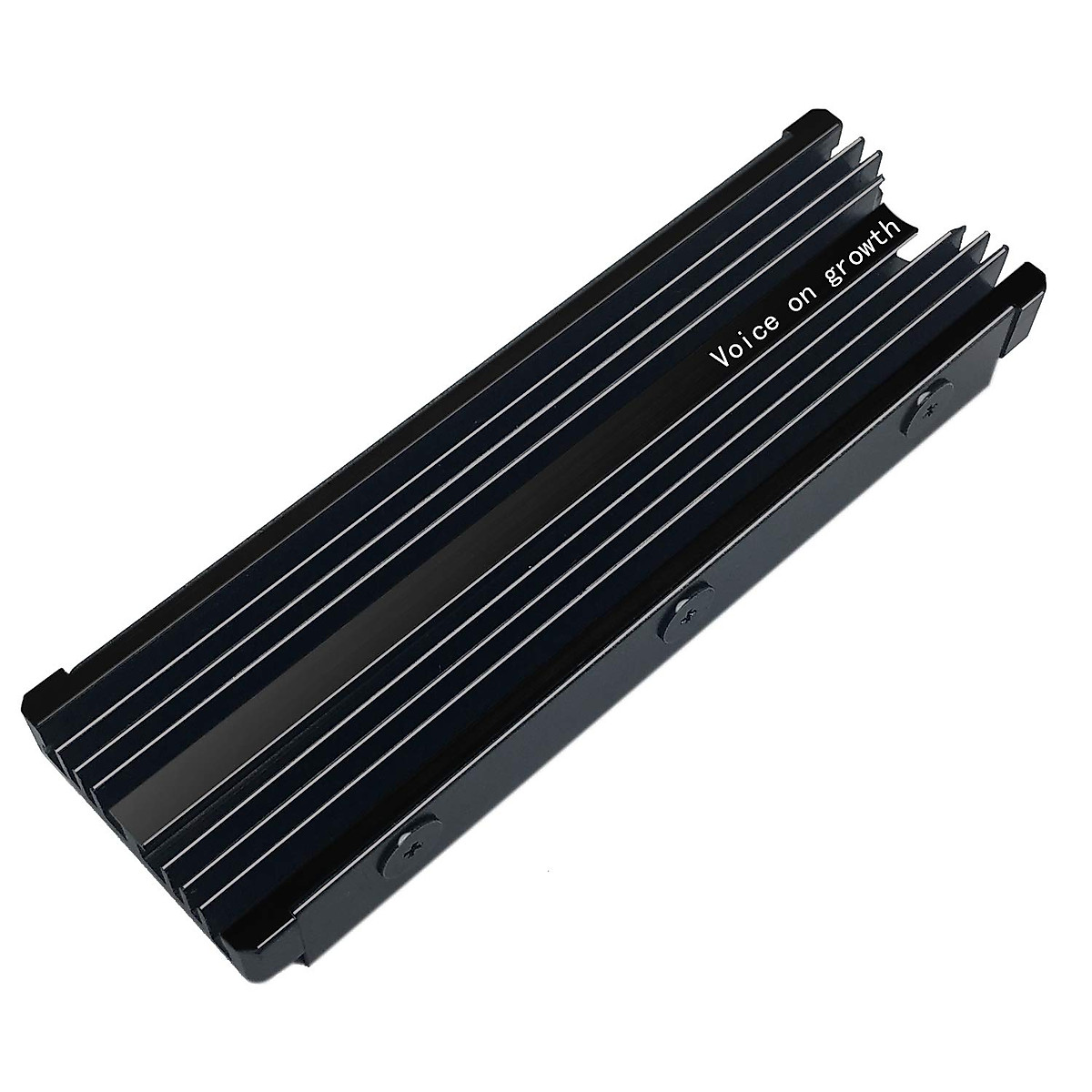 Voice on growth NVMe M.2 Aluminum Heatsink Cooler for 2280 M2 SSD Heat Sink with Silicone Thermal Pad (Black)