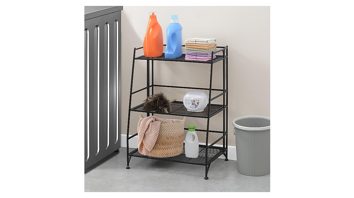 Xtra Storage 3-Tier Ladder Shelf - Modern Metal Organizer