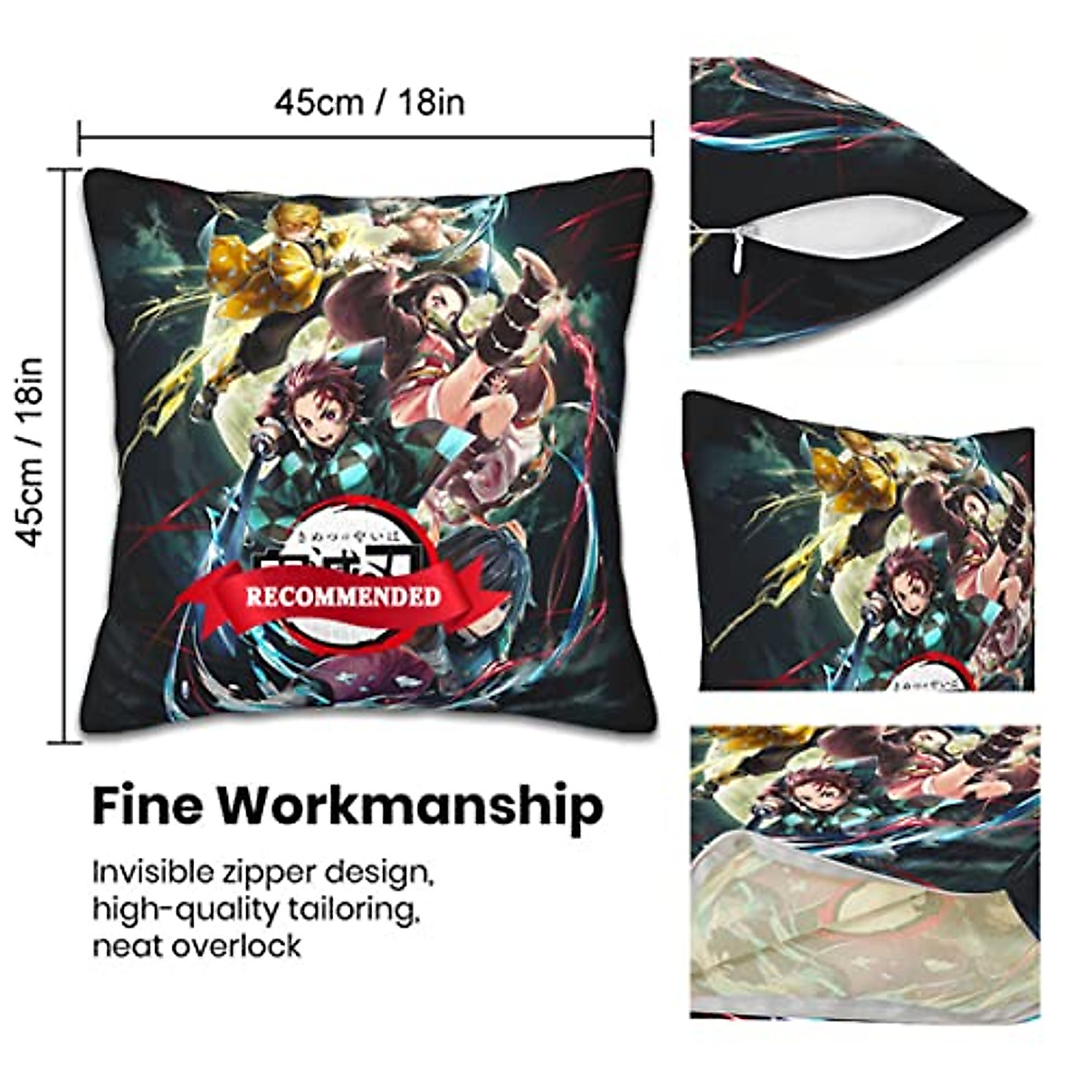 2 PCS Anime Blanket Soft Throw Blanket with Anime Pillow Case,3D Printed Japanese Anime Fuzzy Blanket Cozy Blanket for Sofa Office Outdoor Picnic Travel