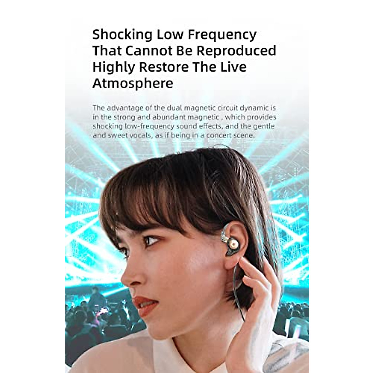 KZ EDX PRO IEM Headphones 10mm Dual Magnetic Circuit Dynamic Driver Hearphones, KZ Earphones 1DD Deep Bass Earbuds with Removable C Pin Cables for Running (Dark, No Mic)…