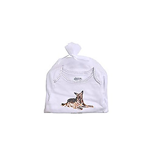 Mud Pie Baby Dog Breed Bodysuit and Bib Set, German Shepherd, 0-6 Months