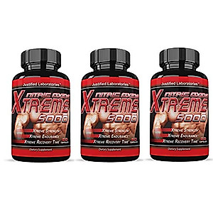 (3 Pack) Nitric Oxide Xtreme 5000 All Natural Advanced Men's Heath Formula 60 Capsules