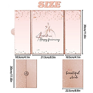 Crenics Rose Gold Bridal Shower Decorations, Bride to Be Guest Book Alternative, Bachelorette Signature Book 18" x 12", Great Bridal Shower Keepsake Gifts