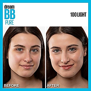 Maybelline Dream Pure Skin Clearing BB Cream, 8-in-1 Skin Perfecting Beauty Balm With 2% Salicylic Acid, Sheer Tint Coverage, Oil-Free, Light, 1 Count