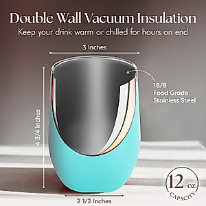 shop4ever A Wise Woman Once Said I'm Outta Here and Lived Happily Ever After Engraved Insulated Stainless Steel Wine Tumbler with Lid 12 oz. (Teal)