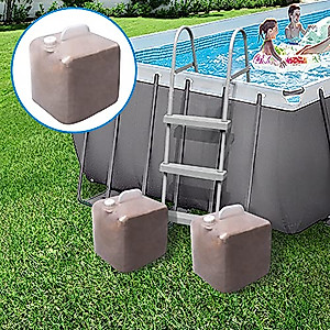 2 Pack Extra Thick Swimming Pool Ladder Weights- Foldable Pool Step Sandbag -Fillable Anchor Bag Container for Ground Pool Entry System(Without Sand)