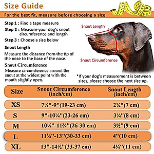 Dog Muzzle, Basket Muzzle for Biting, Chewing and Scavenging, Humane Cage Mouth Cover, Perfect for Grooming and Training Medium, Large Aggressive Reactive Dogs