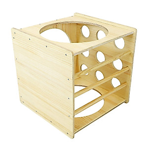 Wooden Cube Climber for Kids Toddlers, Multifunctional Climbing Toy Activity Center Indoor, CPSA Certified