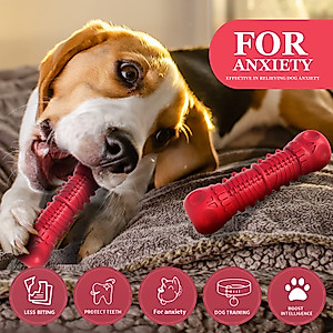 ZIKATON Dog Squeaky Toys for Aggressive Chewers, Durable Chew Toys for Large Medium Breed Dog, Tough Durable Dogs Toys with Natural Rubber