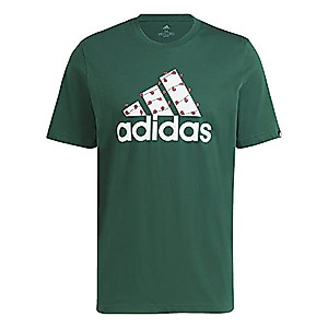 adidas Holiday Lights Tee Collegiate Green/White XL