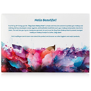 True Fit Try On Makeup Mask - Disposable Cosmetic Mask - Protects Face and Hair - 25 Count (Pack of 1)
