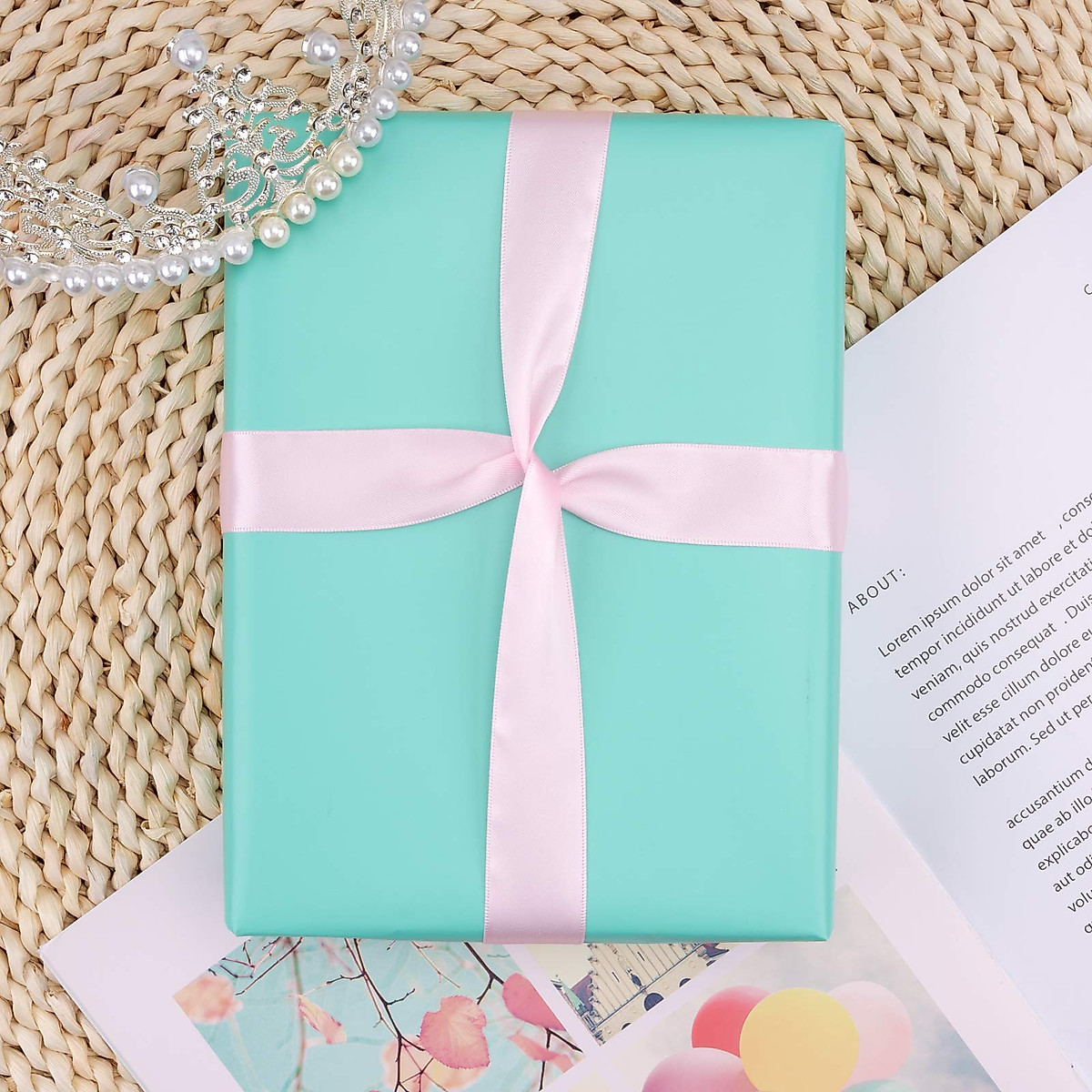 RUSPEPA Mint Wrapping Paper Solid Color for Wedding, Birthday, Shower, Congrats, and Holiday - 30 inches x 32.8 feet