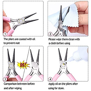 Jewelry Pliers, SONGIN 3 Pack Jewelry Pliers Set Tools Includes Needle Nose Pliers Round Nose Pliers Wire Cutters Chain Nose Pliers for Jewelry Making Repair, Wire Wrapping, Beading and Crafts