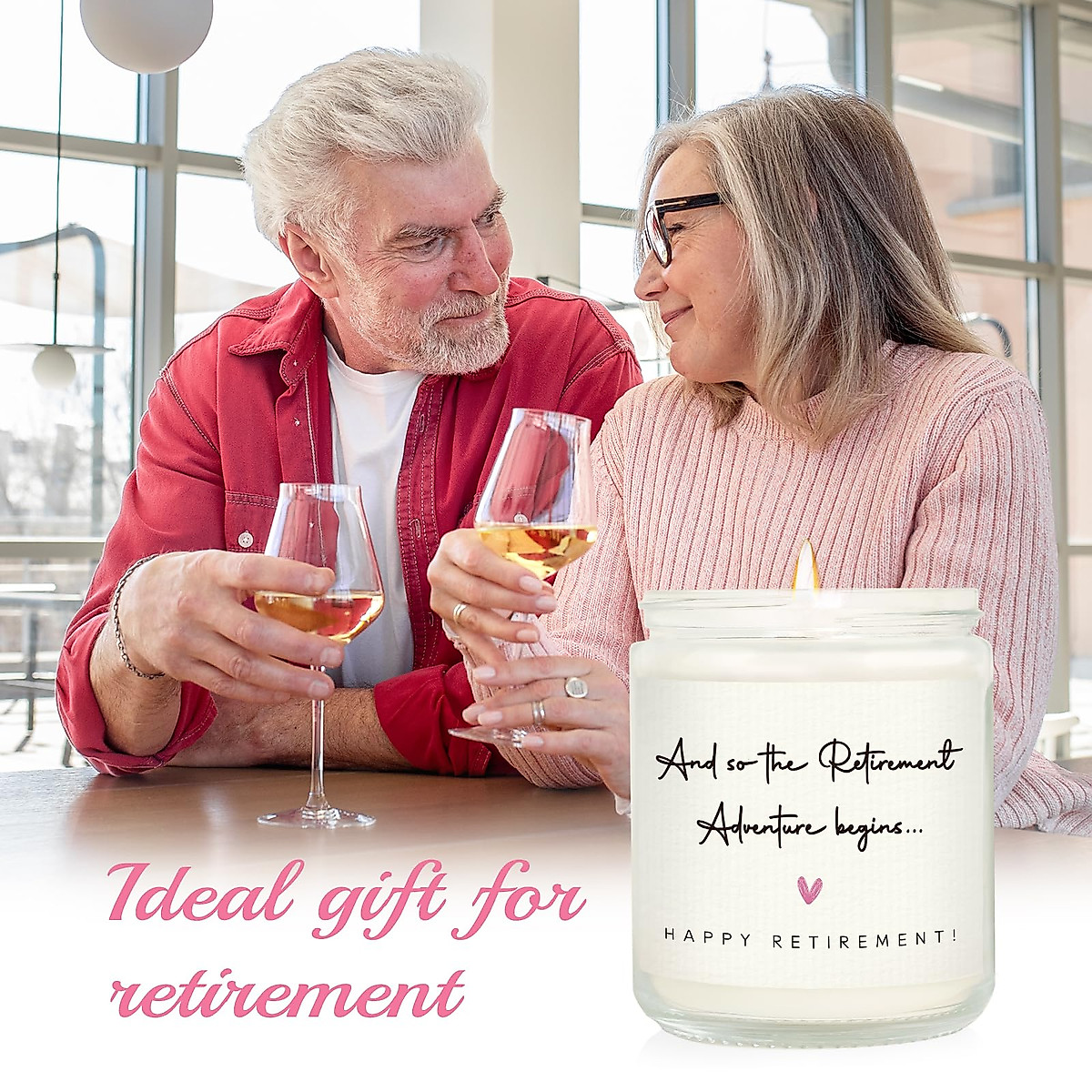 Petalsun Retirement Gifts for Woman, Men - Handmade Lavender Scented Retirement Candle, Happy Retirement Gifts for Women 2024, Retirement Gifts for Teacher, Coworkers, Nurses