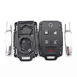 WFMJ for Chevrolet Chevy Tahoe Suburban GMC Yukon Keyless Entry 6 Buttons Remote Smart Key Case Shell Fob