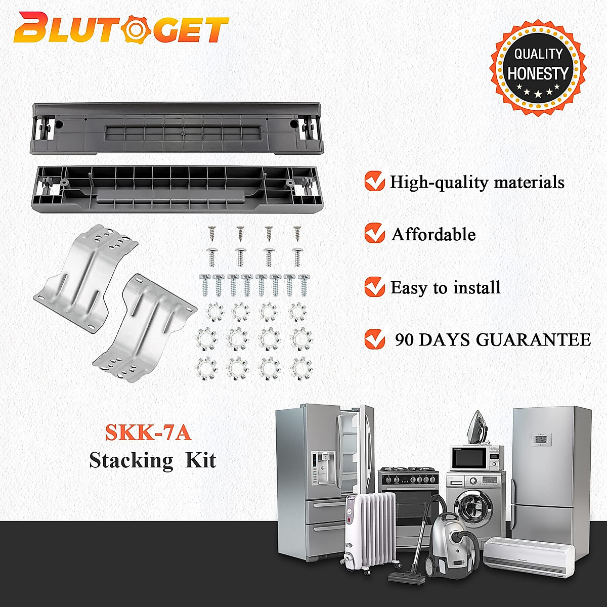 2024 UPGRADED SKK-7A SKK8K Samsung washer dryer stacking kit - Compatible for Samsung 27-Inch Front-Load Washers and Dryers - Samsung laundry stacking kit-Replaces Part SKK-7A, SKK-8K, SK-5A, SK-5AXAA