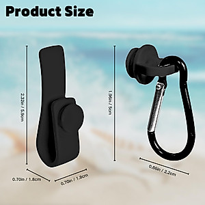 PLLCJB 6PCS Hooks Set Accessories Compatible with Bogg Bag, Insert Carabiner Key Chain Holder Charms, Insert Carabiner Keychain to Organize Keys for Bogg Bag Accessories(Black)