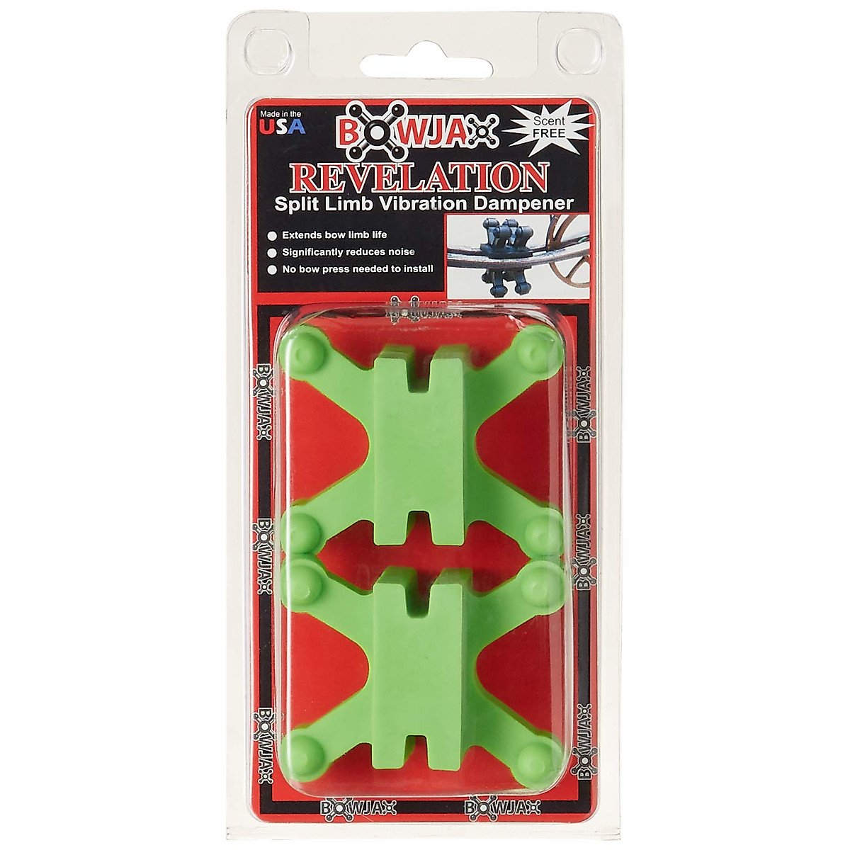 Bow Jax Revelation Limb Dampener (2 Pack), Green
