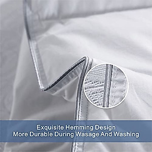 MAPLE DOWN Soft California King Size Comforter Duvet Insert-Down Alternative Comforter-Lightweight Fluffy Breathable Machine Washable(White, California King)