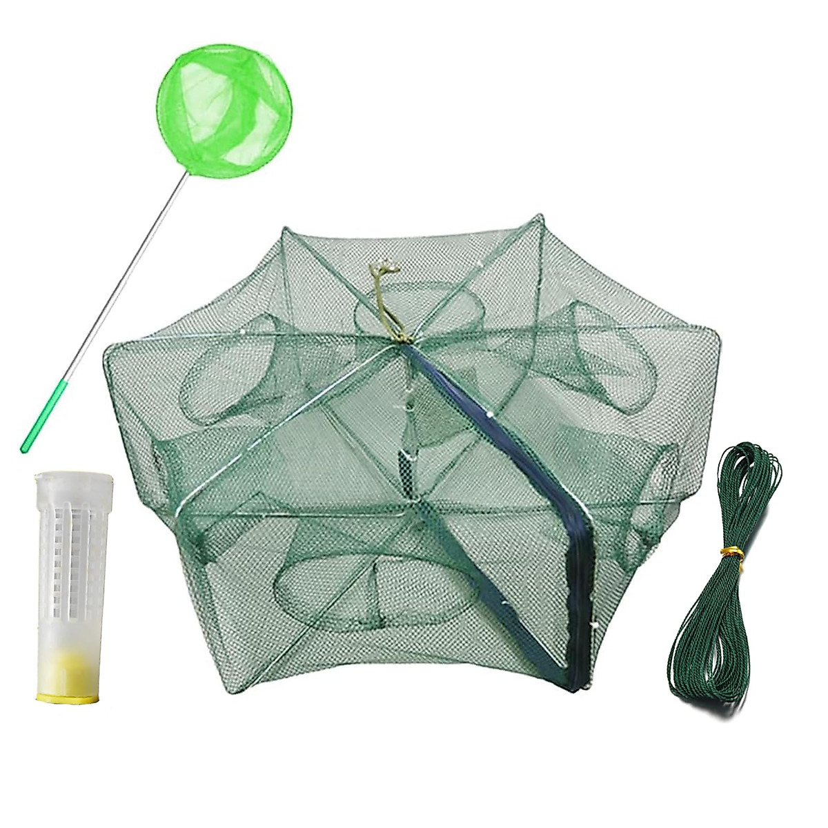 ZffXH 1/2 PCS Fishing Bait Trap Foldable Fish Minnow Crab Crayfish Crawdad Shrimp Net Cast