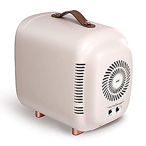 QUBI Mini Fridge, Professional Skincare Fridge, Mini Cosmetics Makeup Fridge, Compact Fridge 5 Liter (Cream White, 5L)