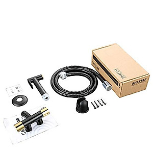 MINJING Shower Copper Toilet Hand Held Bidet Faucet Sprayer Bidet Set Sprayer Gun Toilet Spray for Bathroom Self Cleaning Shower Head-Single